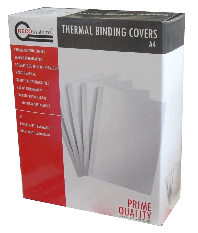 Thermo binding covers, white, 1,5 – 30 mm | Thermal binding covers ...